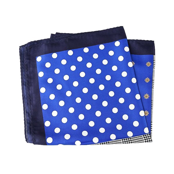 Bright Blue Multi-Pattern Pocket Square | Classy Men Collection