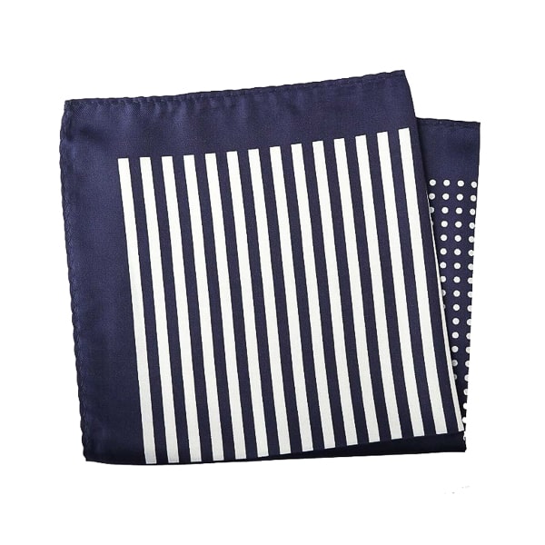 Navy Blue Multi-Pattern Pocket Square | Classy Men Collection