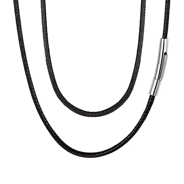 3mm Braided Leather Chain Necklace for Men | Classy Men Collection