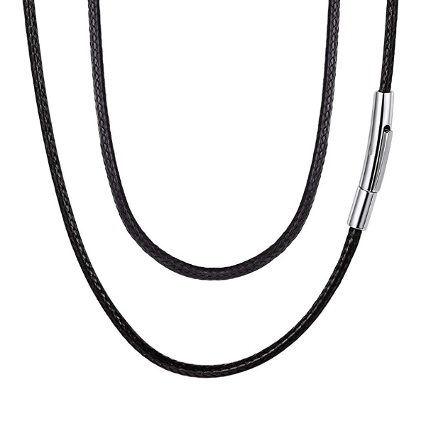 4mm Braided Leather Chain Necklace for Men | Classy Men Collection