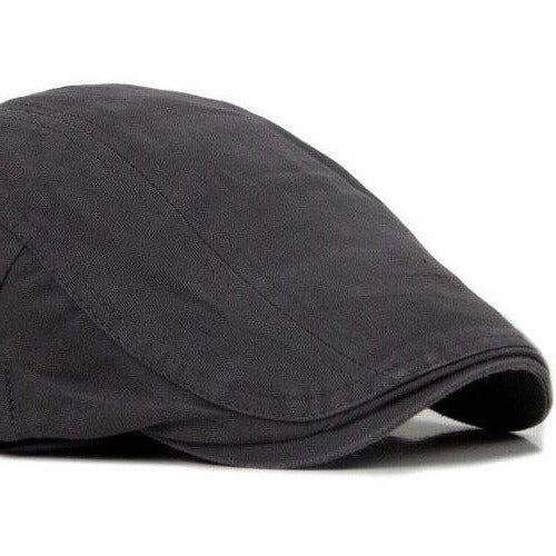 Grey Cotton Flat Cap For Men | Classy Men Collection