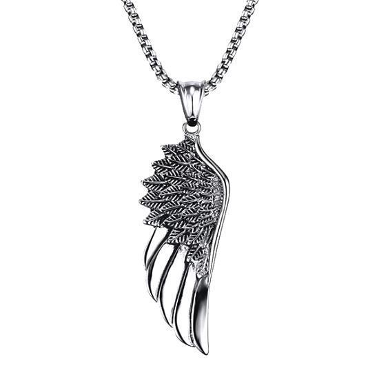 Mens Angel Wing Pendant Necklace Made Of Stainless Steel | Classy Men ...