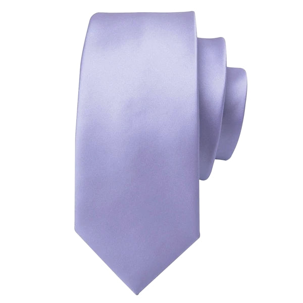 Plain Lavender Silk Necktie For Men | Classy Men Collection