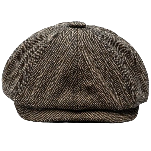 Warm Brown Vintage Newsboy Cap For Men | Classy Men Collection