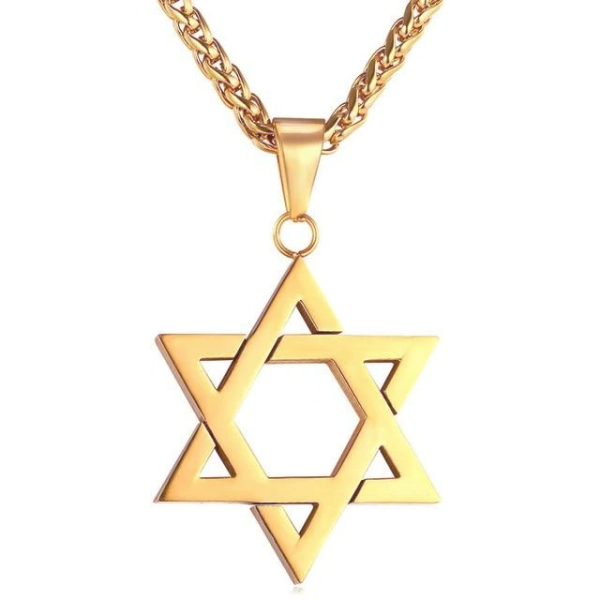 Gold Jewish Star Of David Pendant Necklace | Classy Men Collection