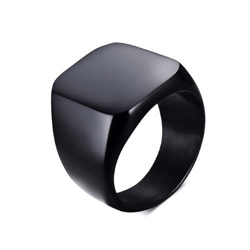 Men's Classy Black Stainless Steel Ring | Classy Men Collection