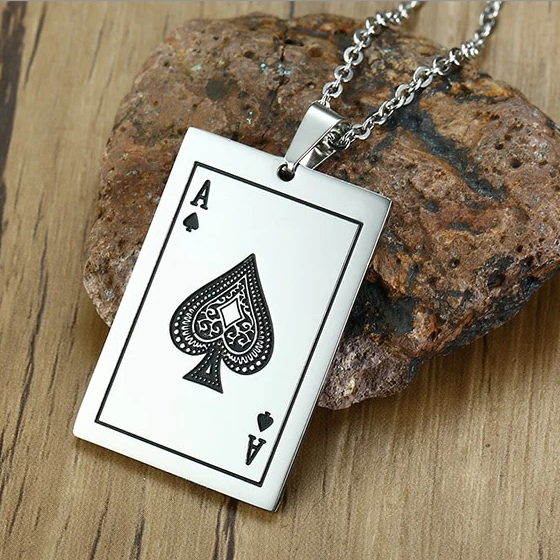 Ace Of Spades Pendant Necklace Made Of Stainless Steel | Classy Men ...