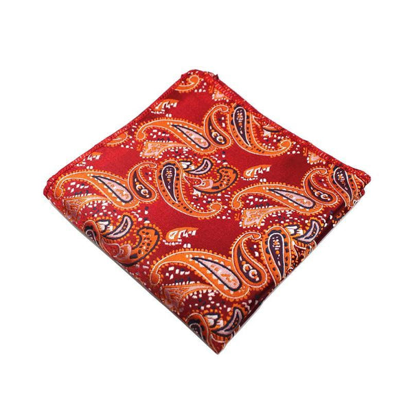 Red Paisley Pocket Square - Handkerchiefs | Classy Men Collection