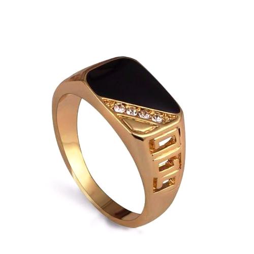 Men's Gold-Plated Diamond Ring | Classy Men Collection