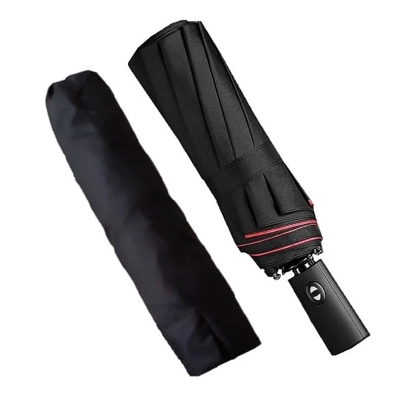Red & Black 2 Color Umbrella | Classy Men Collection